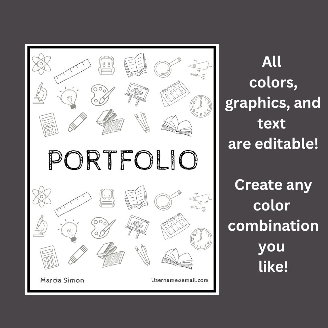 Student Teacher Portfolio Template/new Teacher/education Major/teacher ...