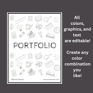 Student Teacher Portfolio Template/new Teacher/education Major/teacher ...