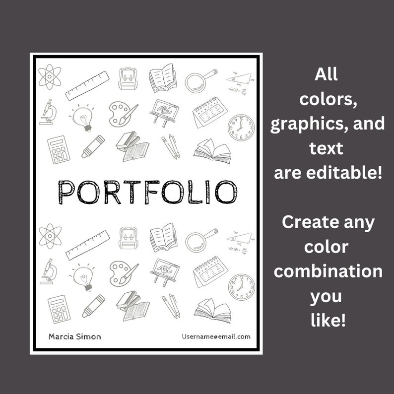 Student Teacher Portfolio Template/new Teacher/education Major/teacher ...