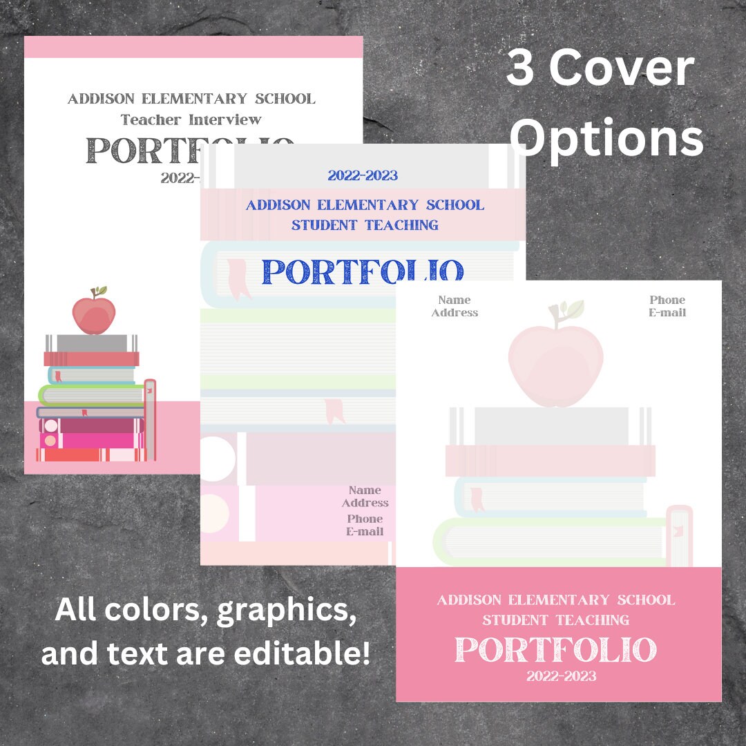 Student Teacher Portfolio Template/new Teacher/education Major/teacher ...