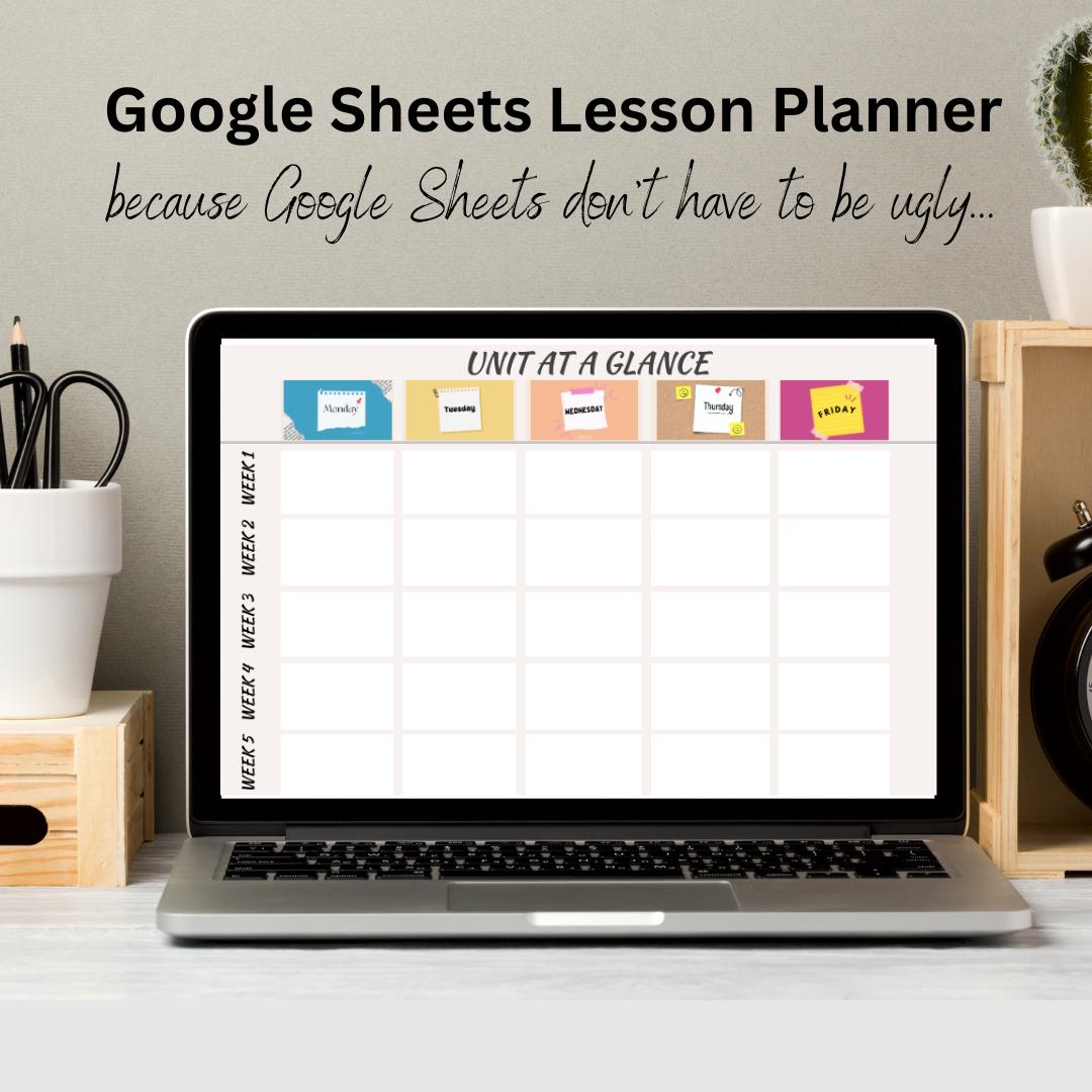 Digital Teacher Planner Template | Google Sheets | Weekly Lesson ...
