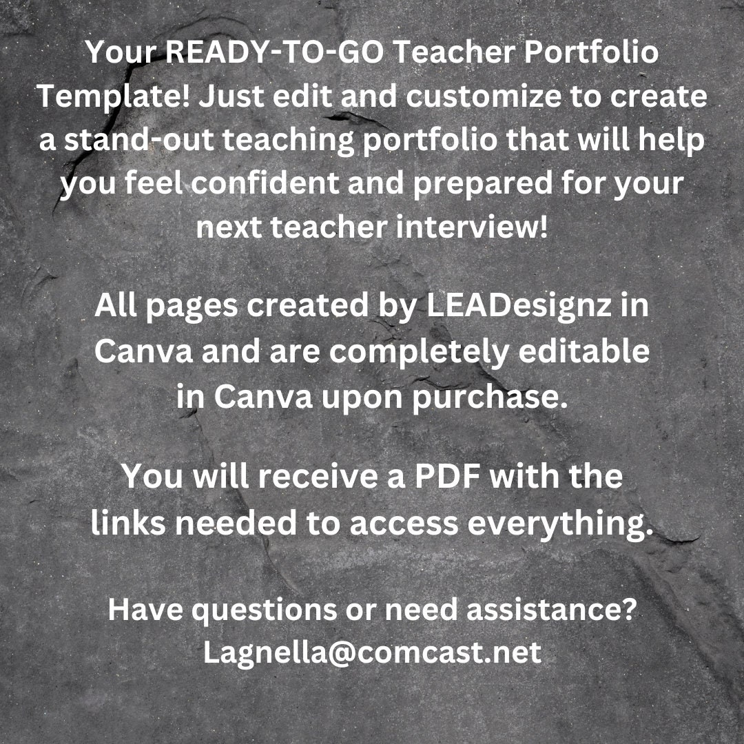 Student Teacher Portfolio Template/new Teacher/education Major/teacher ...