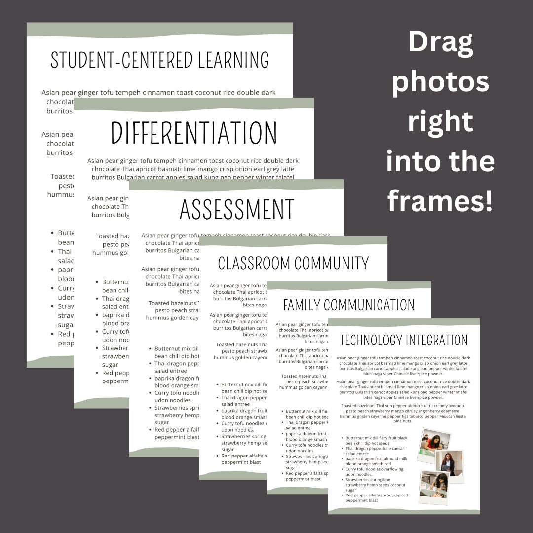Student Teacher Portfolio Template/new Teacher/education Major/teacher ...