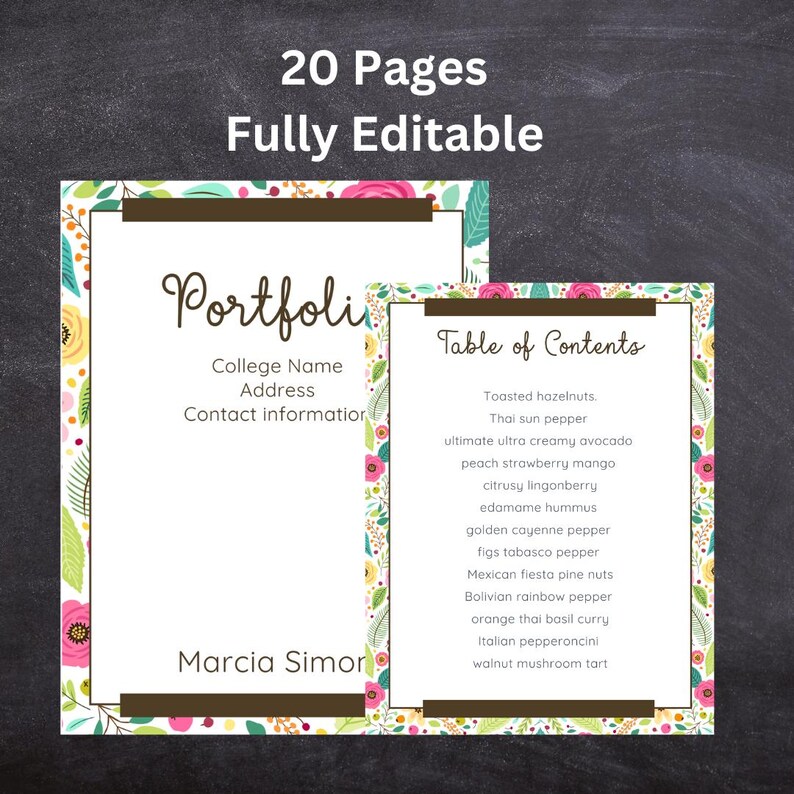 Student Teacher Portfolio Template/new Teacher/education Major/teacher ...