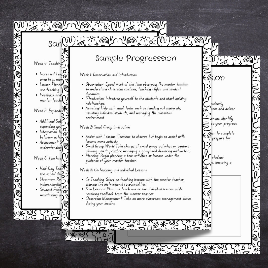 Student Teacher Binder Template/new Teacher/education Major/student ...