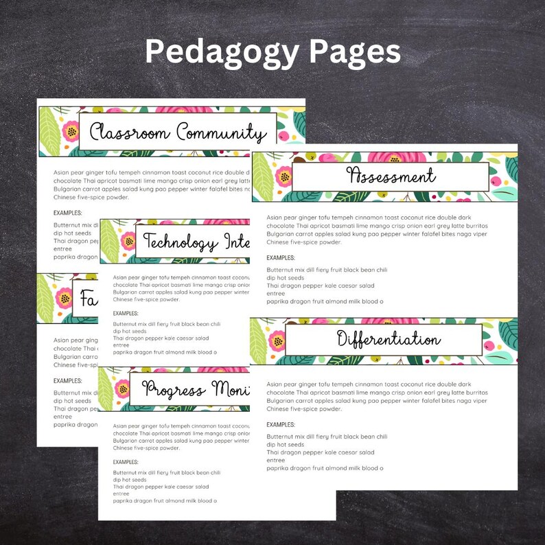 Student Teacher Portfolio Template/new Teacher/education Major/teacher ...