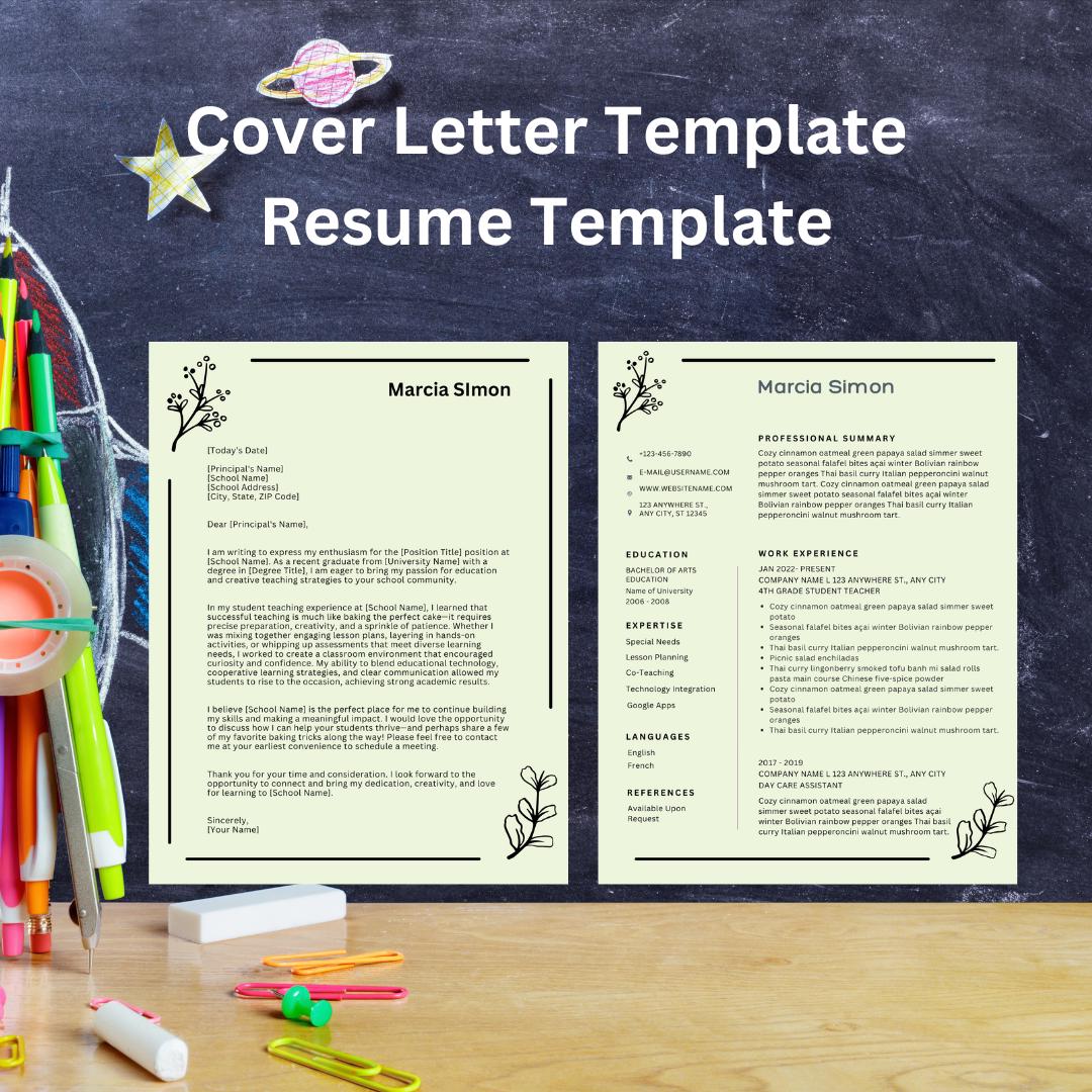 Student Teacher MINI Portfolio Template/new Teacher/education Major ...