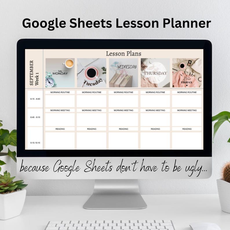 Digital Teacher Planner Template | Google Sheets | Weekly Lesson ...