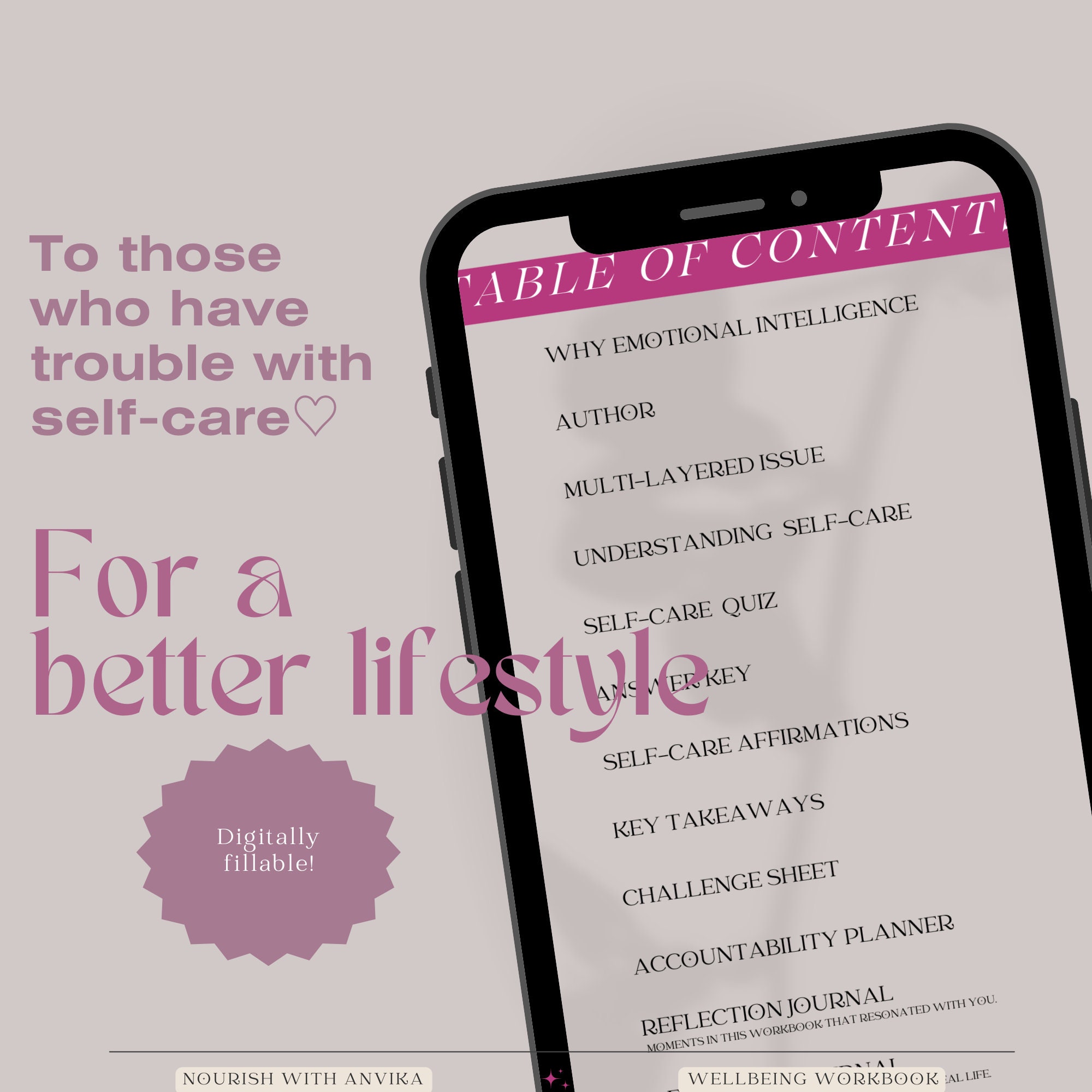 Emotional Intelligence Self-care Workbook: Fillable Journal & Planner ...
