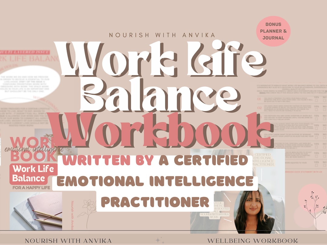 Work Life Balance Workbook Digitally Fillable Emotional Intelligence ...