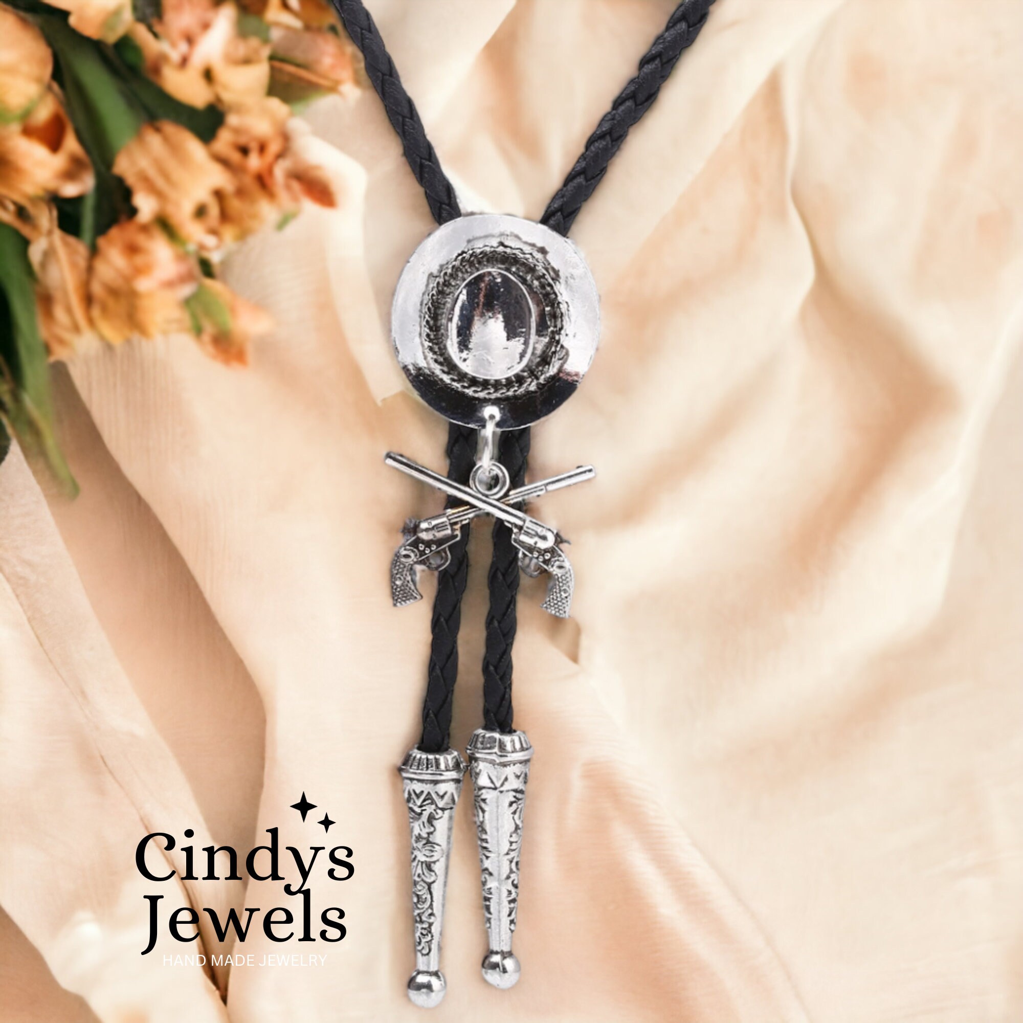 Rope Leather Necklace for Men, Cowboy Necklace With Geometric Design ...