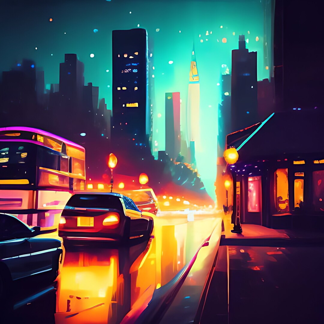 City by Night, Cityscape, City After Dark, Urban Life - Etsy