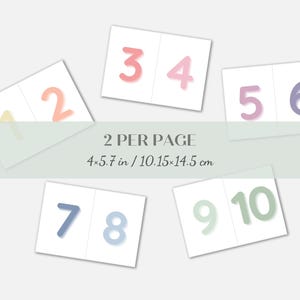 Colorful Printable Numbers Flashcards for Kids | Educational Counting ...