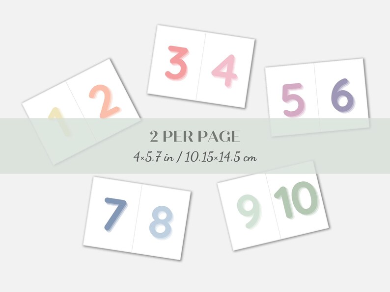 Colorful Printable Numbers Flashcards for Kids | Educational Counting ...