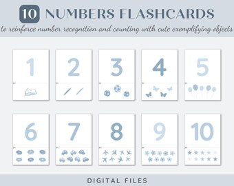 Colorful Printable Numbers Flashcards for Kids | Educational Counting ...