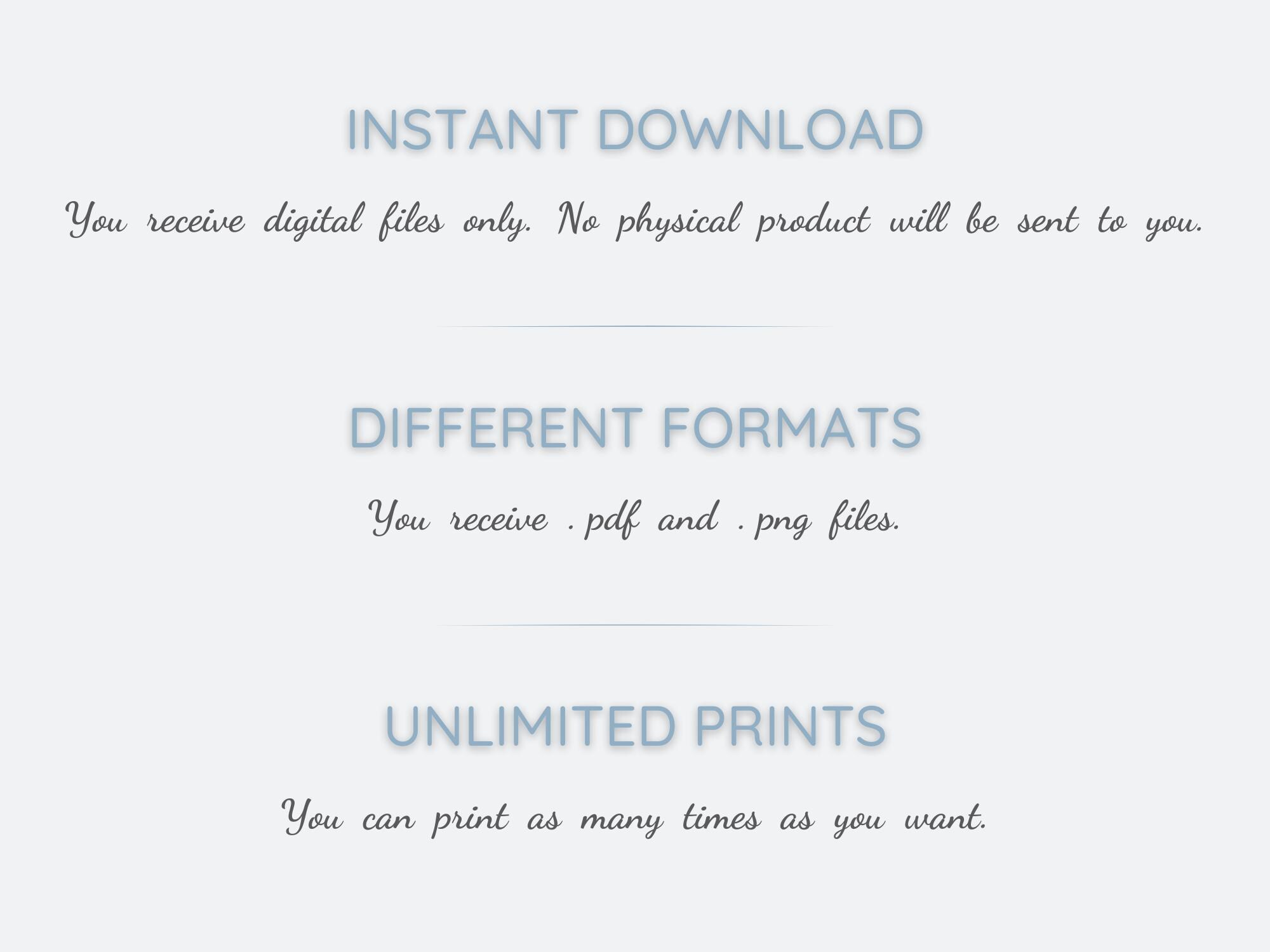 Blue Printable Numbers Flashcards for Kids | Educational Counting Cards ...