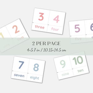 Colorful Printable Numbers Flashcards for Kids | Educational Counting ...
