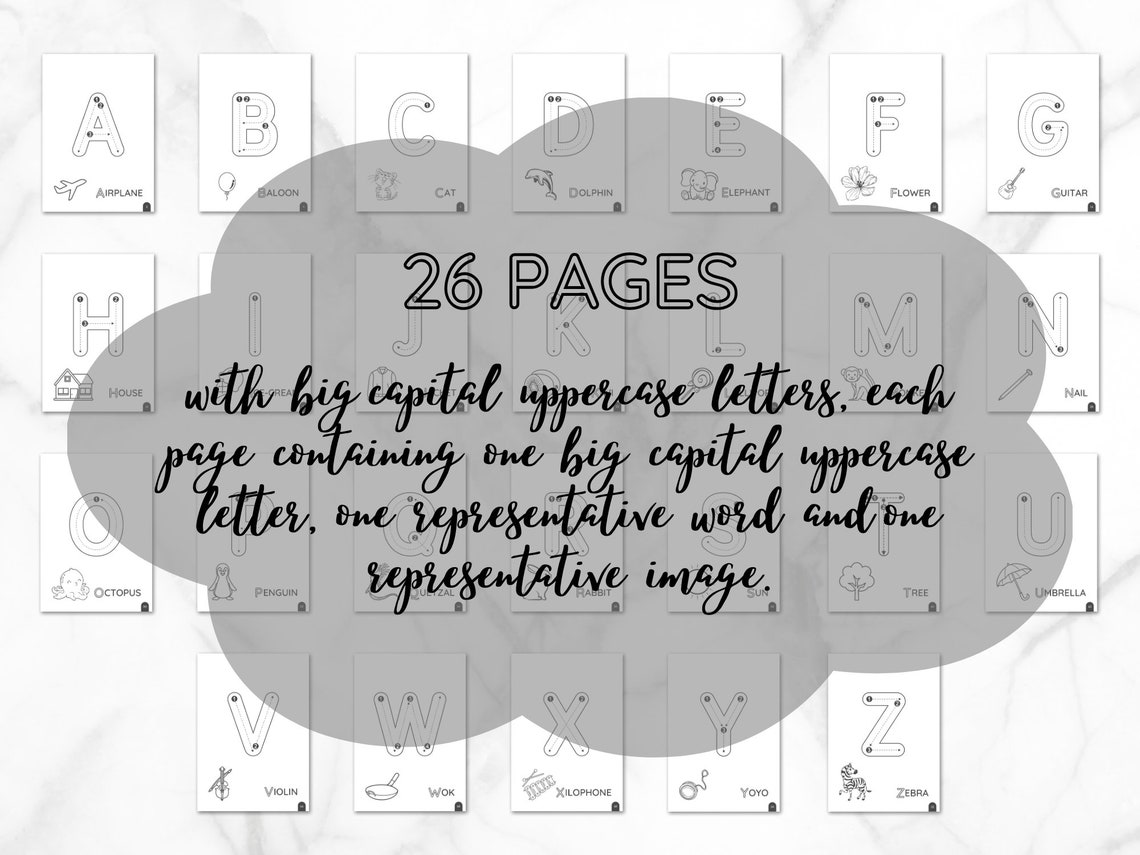 Tracing Letters Printables | Dotted Letters Printables | Alphabet ...