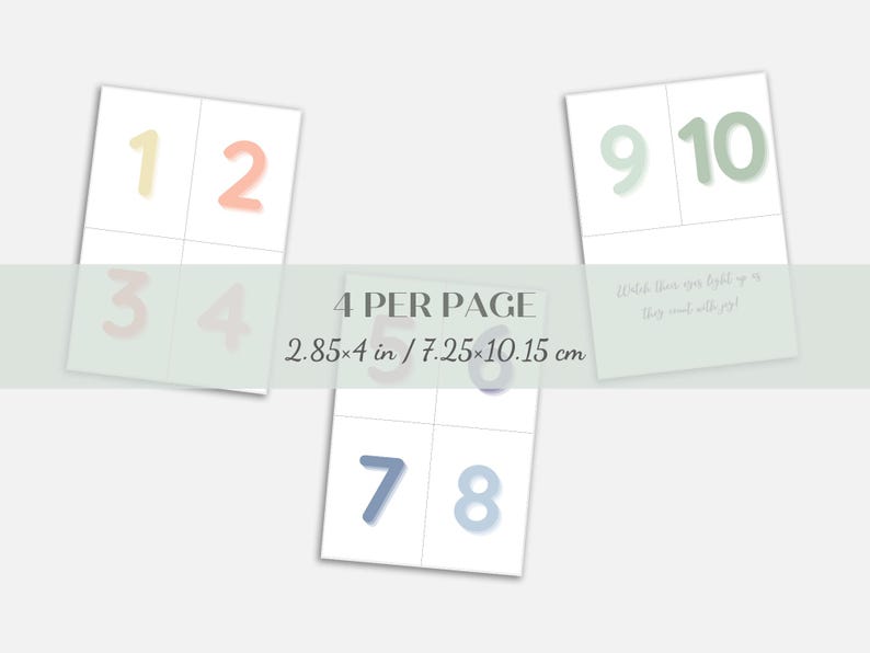 Colorful Printable Numbers Flashcards for Kids | Educational Counting ...