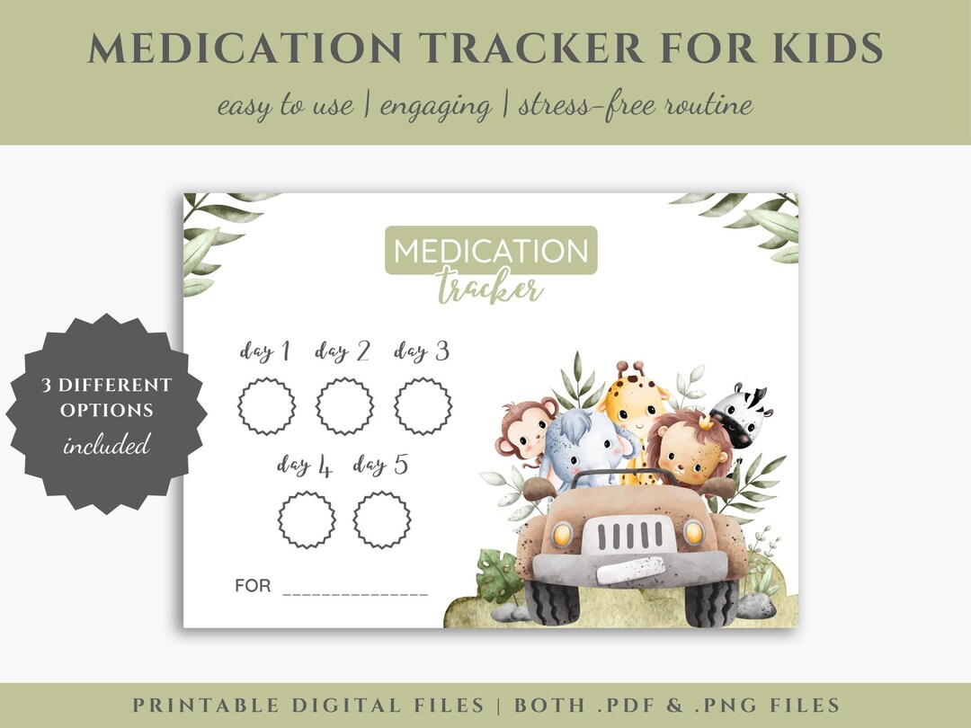 Printable Kids Medication Tracker | Fun & Easy Medicine Log | Child ...