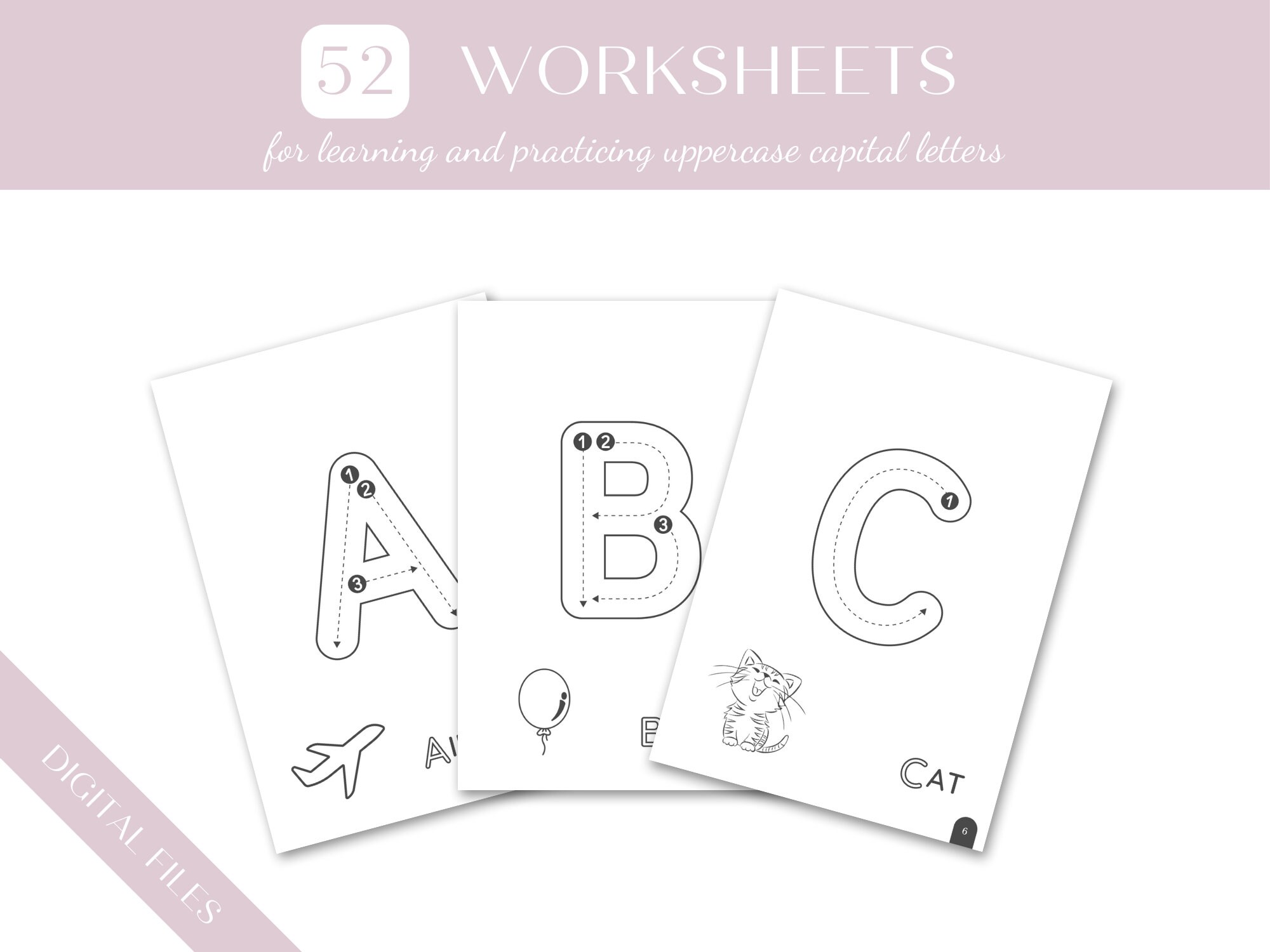 Tracing Letters Printables | Dotted Letters Printables | Alphabet ...