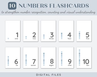 Colorful Printable Numbers Flashcards for Kids | Educational Counting ...