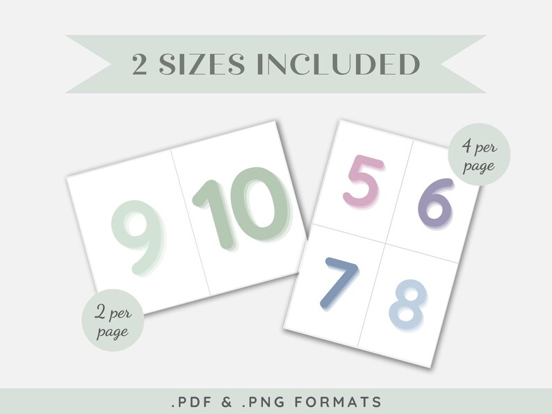Colorful Printable Numbers Flashcards for Kids | Educational Counting ...