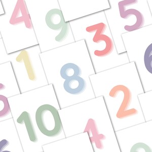 Colorful Printable Numbers Flashcards for Kids | Educational Counting ...