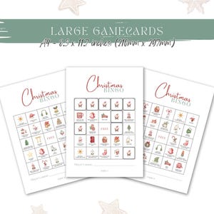 Christmas Bingo Game Kid Classroom Holiday Party Family Fun Digital ...