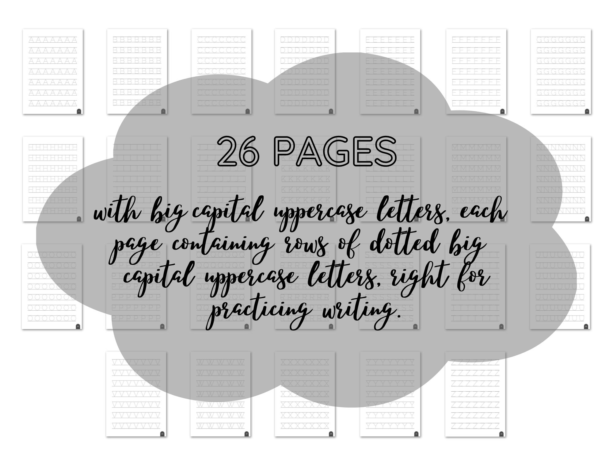 Tracing Letters Printables | Dotted Letters Printables | Alphabet ...