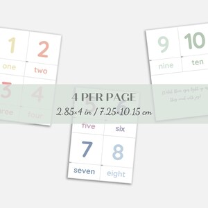 Colorful Printable Numbers Flashcards for Kids Educational Counting ...