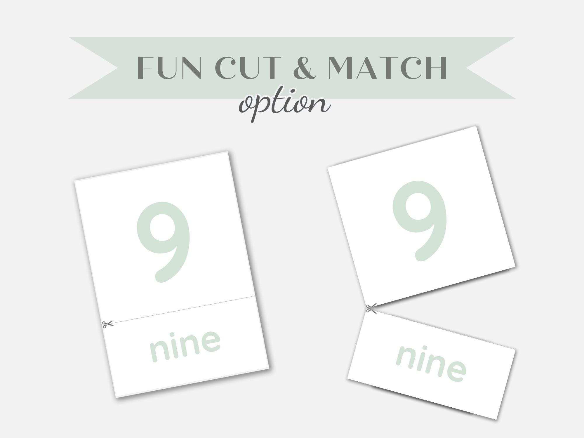 Colorful Printable Numbers Flashcards for Kids Educational Counting ...