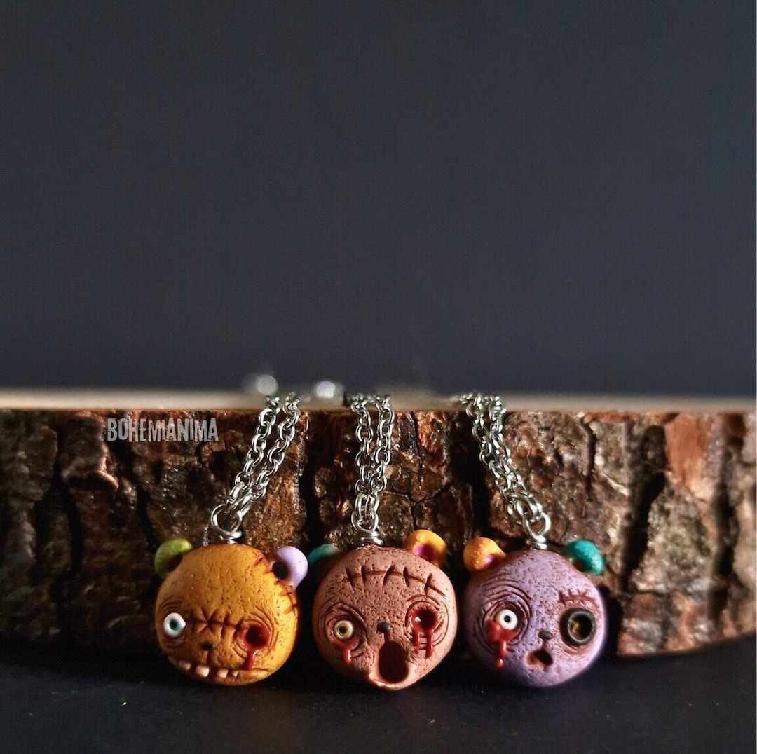 Voodoo Teddy Bear Necklace, Creepy Cute Necklace, Voodoo Teddy Bear ...