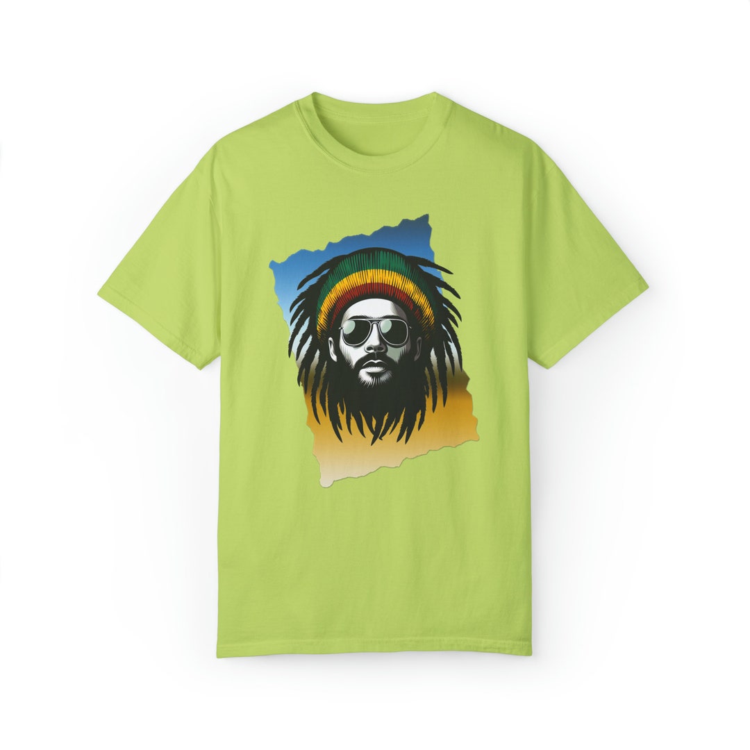 Caribbean /jamaican Rasta-man Graphic Unisex Garment-dyed - Etsy