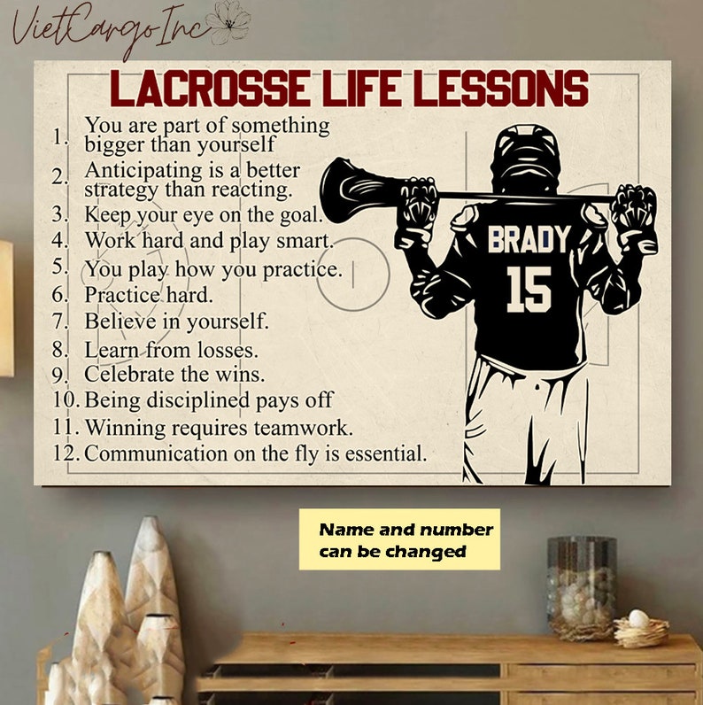 Lacrosse Life Lessons Poster Canvas Wall Artcustom Lacrosse - Etsy