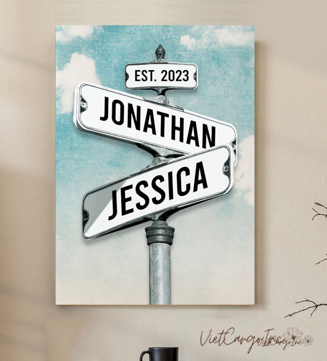 Personalized Street Sign Canvas/poster Wall Artcustom Name Street Sign ...
