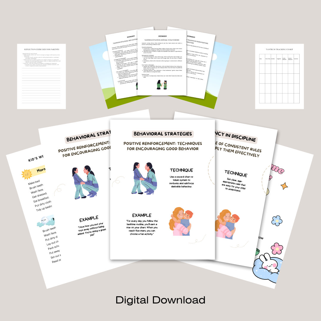 Dealing With Tantrums Workbook, Comprehensive Guide, Parenting ...