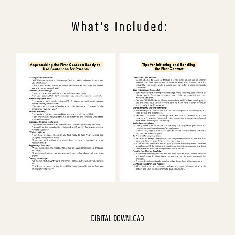 Estrangement Workbook: Healing Parent-child Relationships (PDF) - Etsy