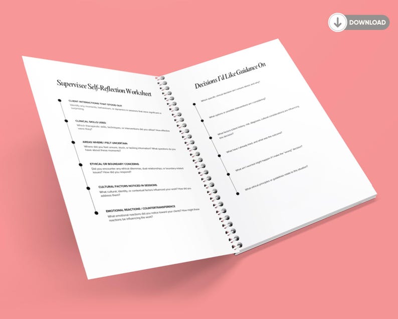 Supervision Prep & Reflection Worksheet Bundle - Etsy