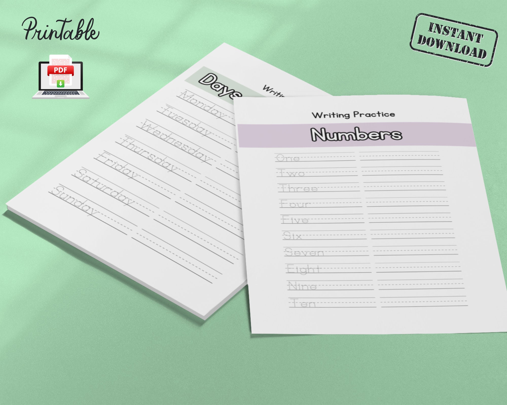 Handwriting, ABC Tracing Cards, Kindergarten Activities, Children's ...