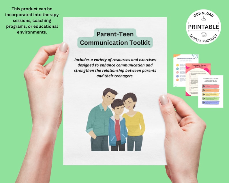 Parent-teen Communication Toolkit | Therapy Worksheets | Teenagers ...