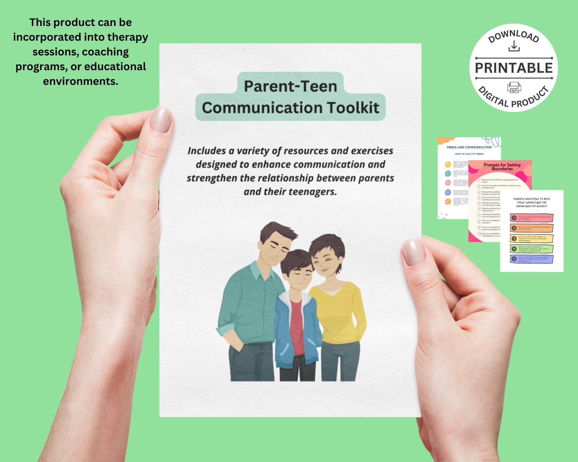 Parent-teen Communication Toolkit | Therapy Worksheets | Teenagers ...