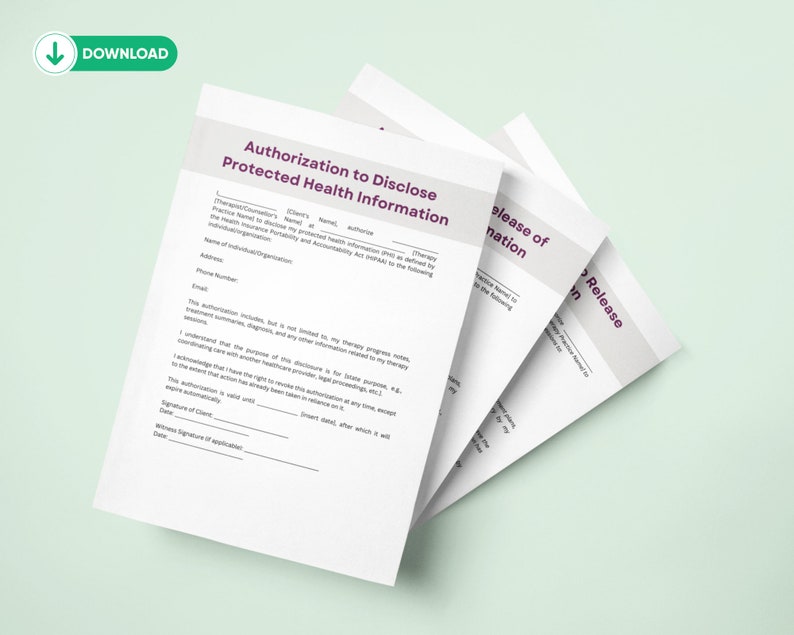 Authorization to Release Information, Authorization for Release of ...