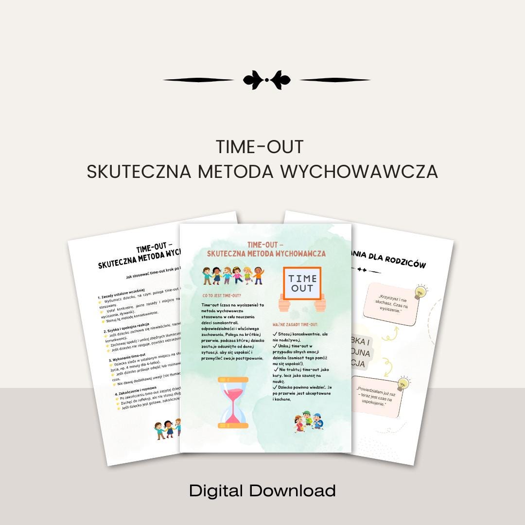 Time-out Method Guide: Positive Discipline, Self-control (PDF Download ...