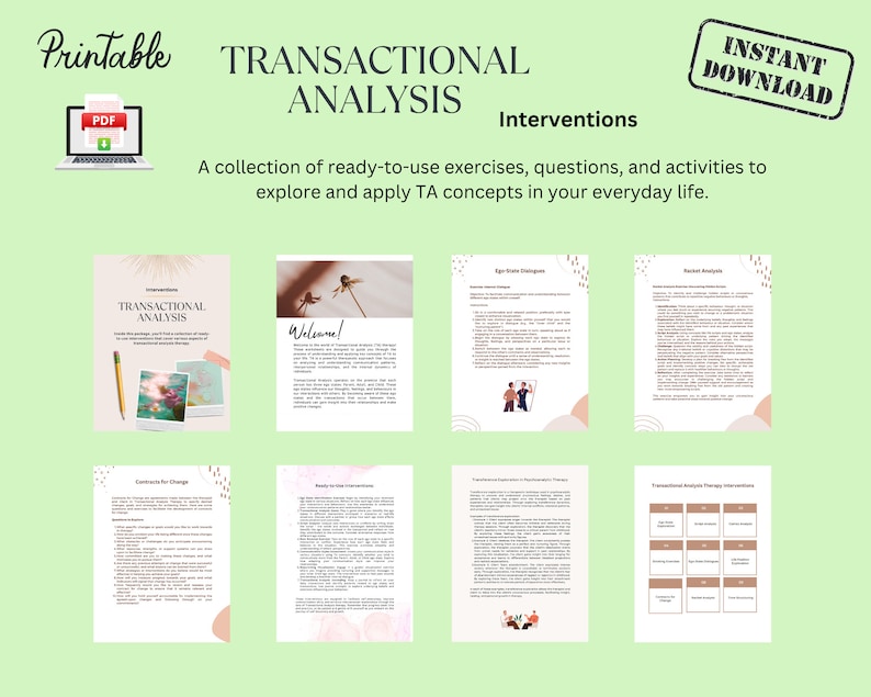Transactional Analysis Interventions, Collection of Ready-to-use ...
