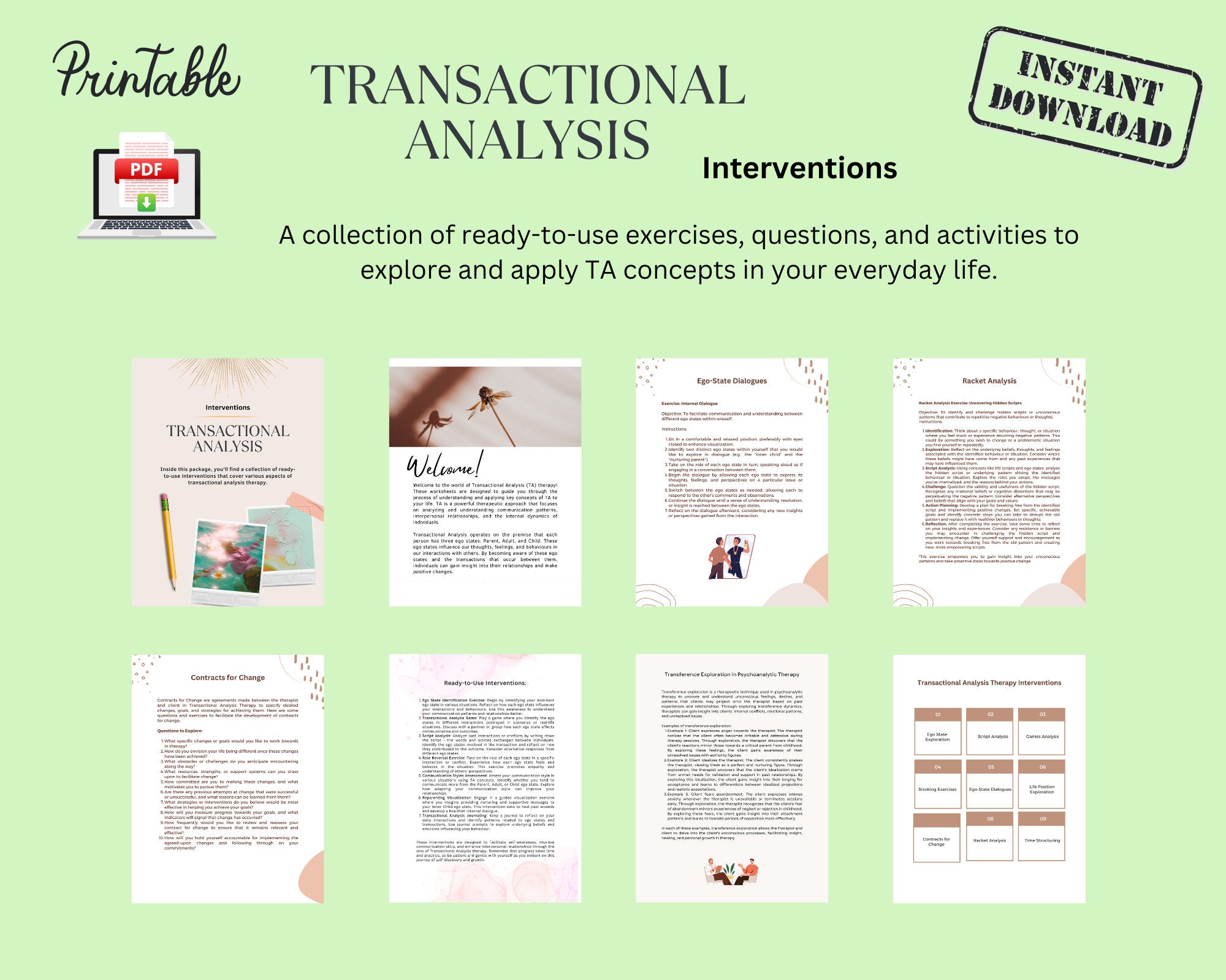 Transactional Analysis Interventions, Collection of Ready-to-use ...