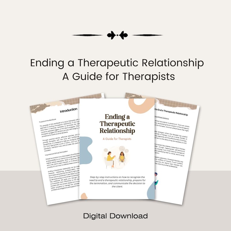 Therapy Termination Worksheets - Etsy