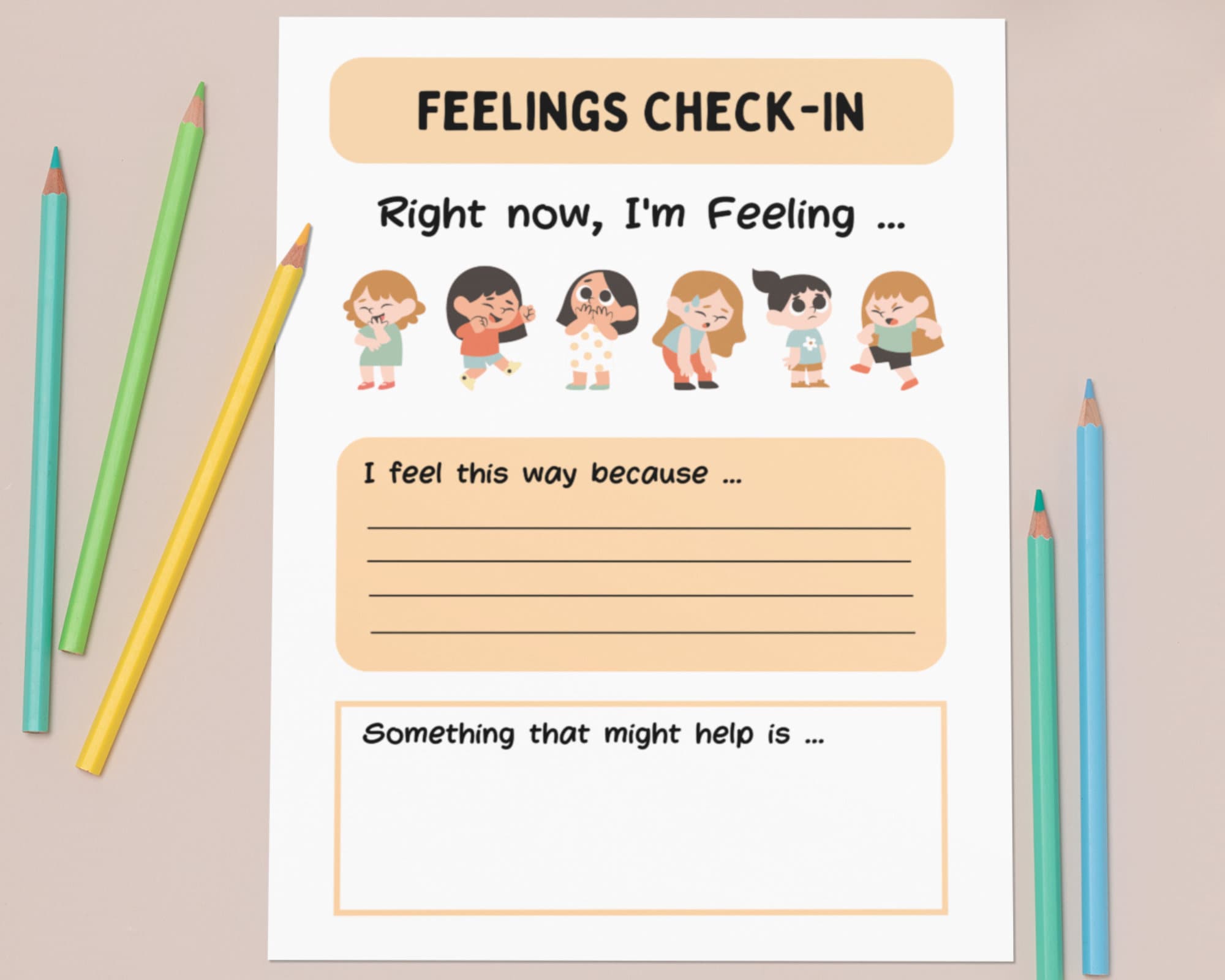 Understand and Express Your Emotions Worksheets and Flash Cards for ...