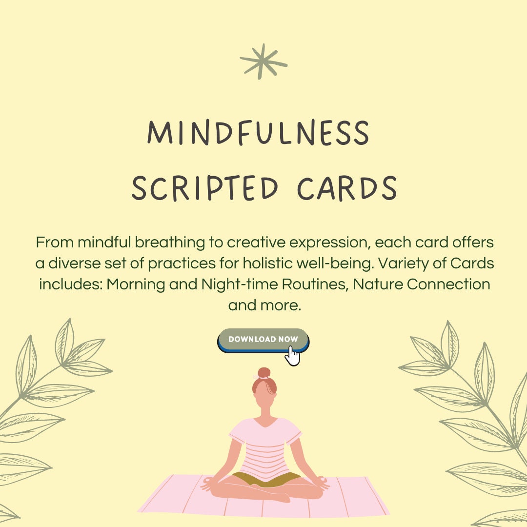 Scripted Mindfulness Cards: Guided Practices (A4 & US Letter PDF) - Etsy