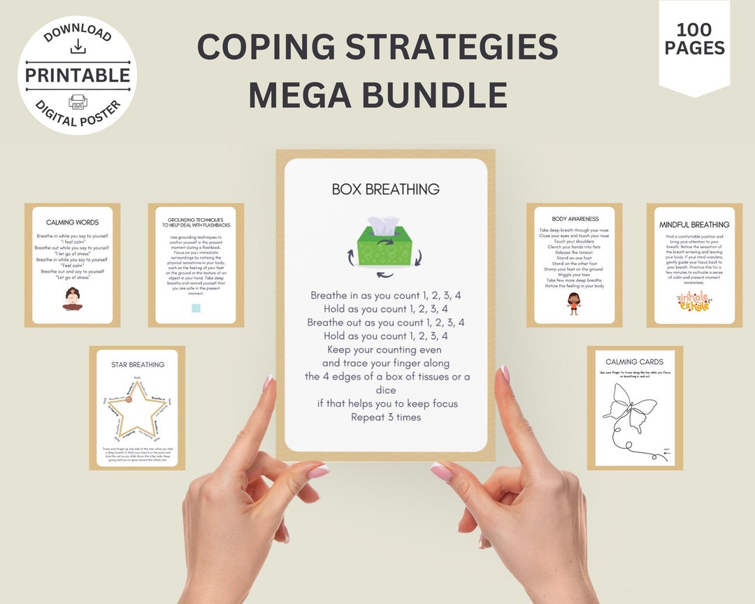 Coping Strategies Mega Bundle | Breathwork and Mindfulness Techniques ...